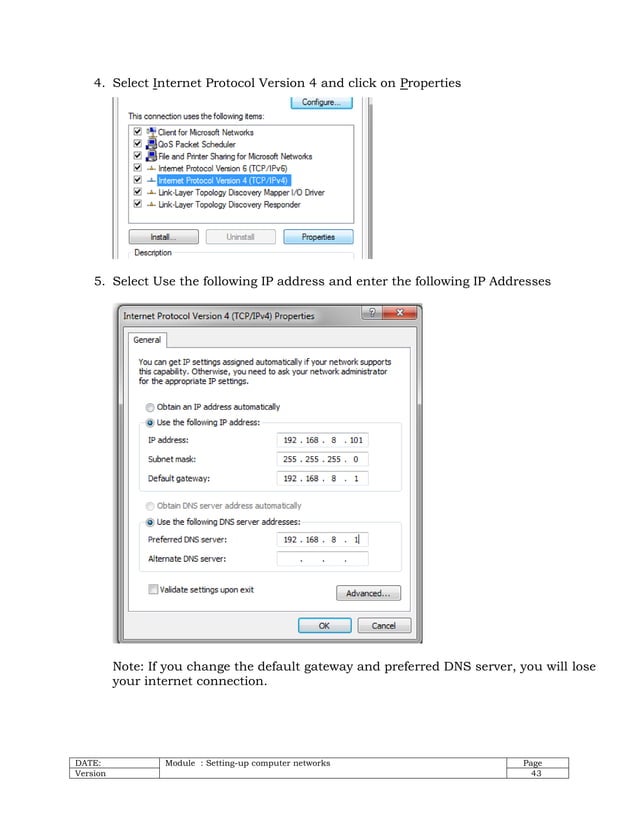 Css Nc Ii Module Set Up Computer Networks