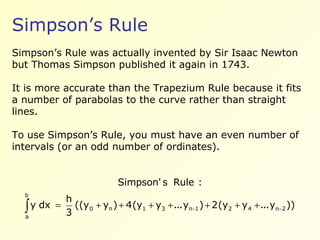 Core 3 Simpsons Rule | PPT | Physics | Science