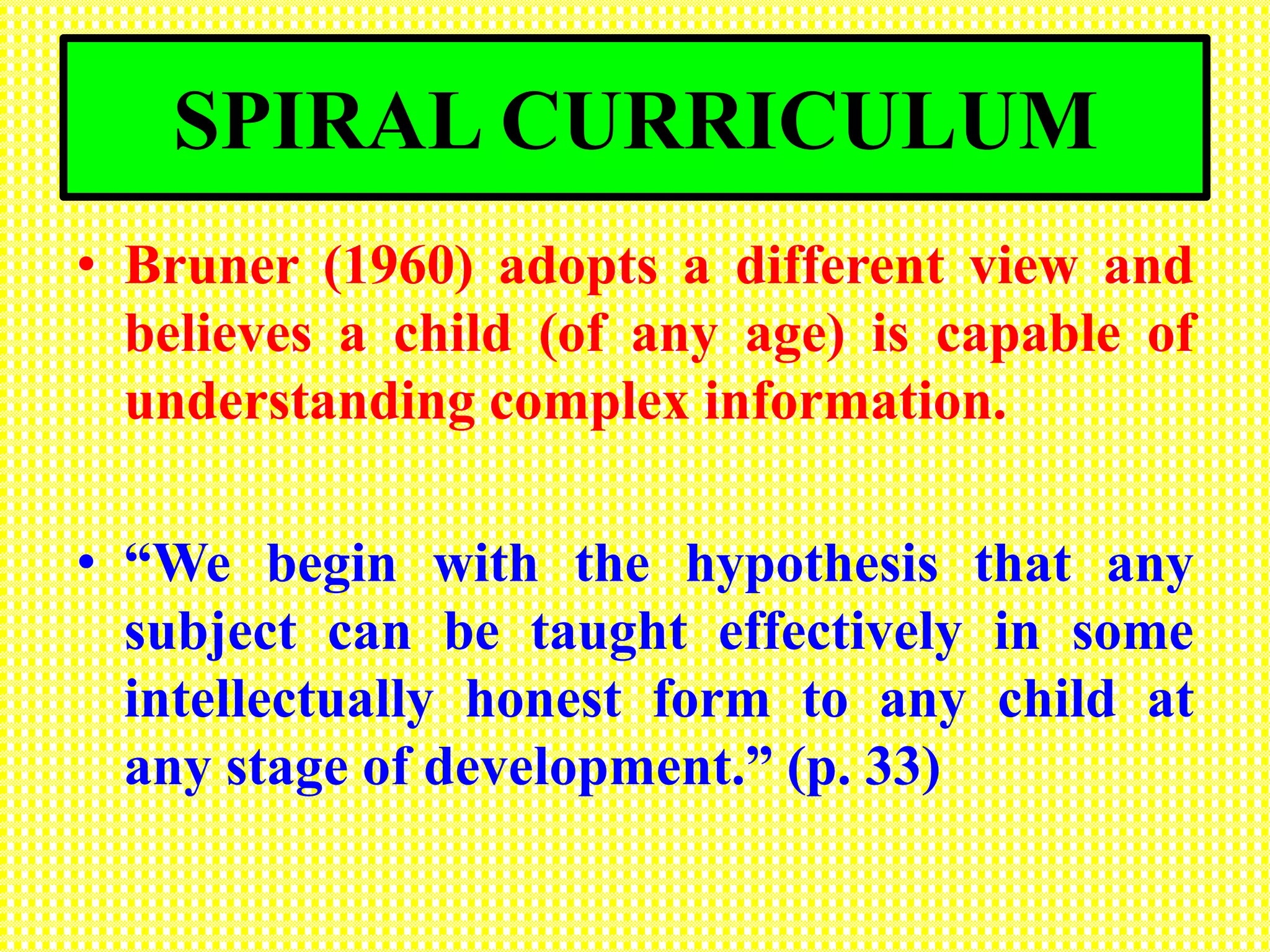 Core 3 unit iv bruner cognitive development | PDF