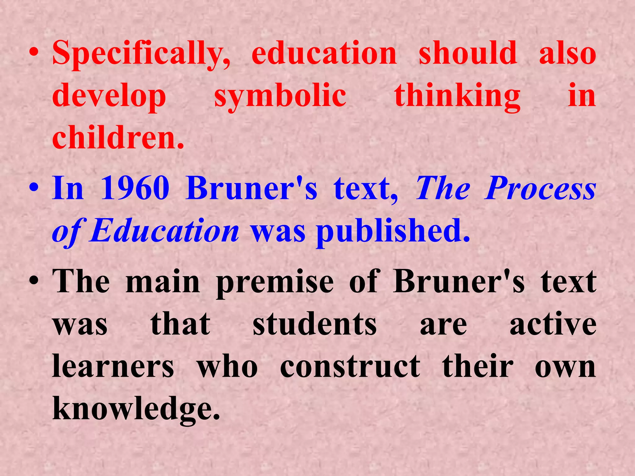 Core 3 unit iv bruner cognitive development | PDF