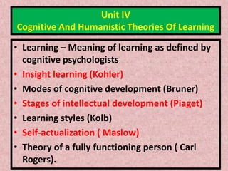 Core 3 unit iv new kolb learning | PDF