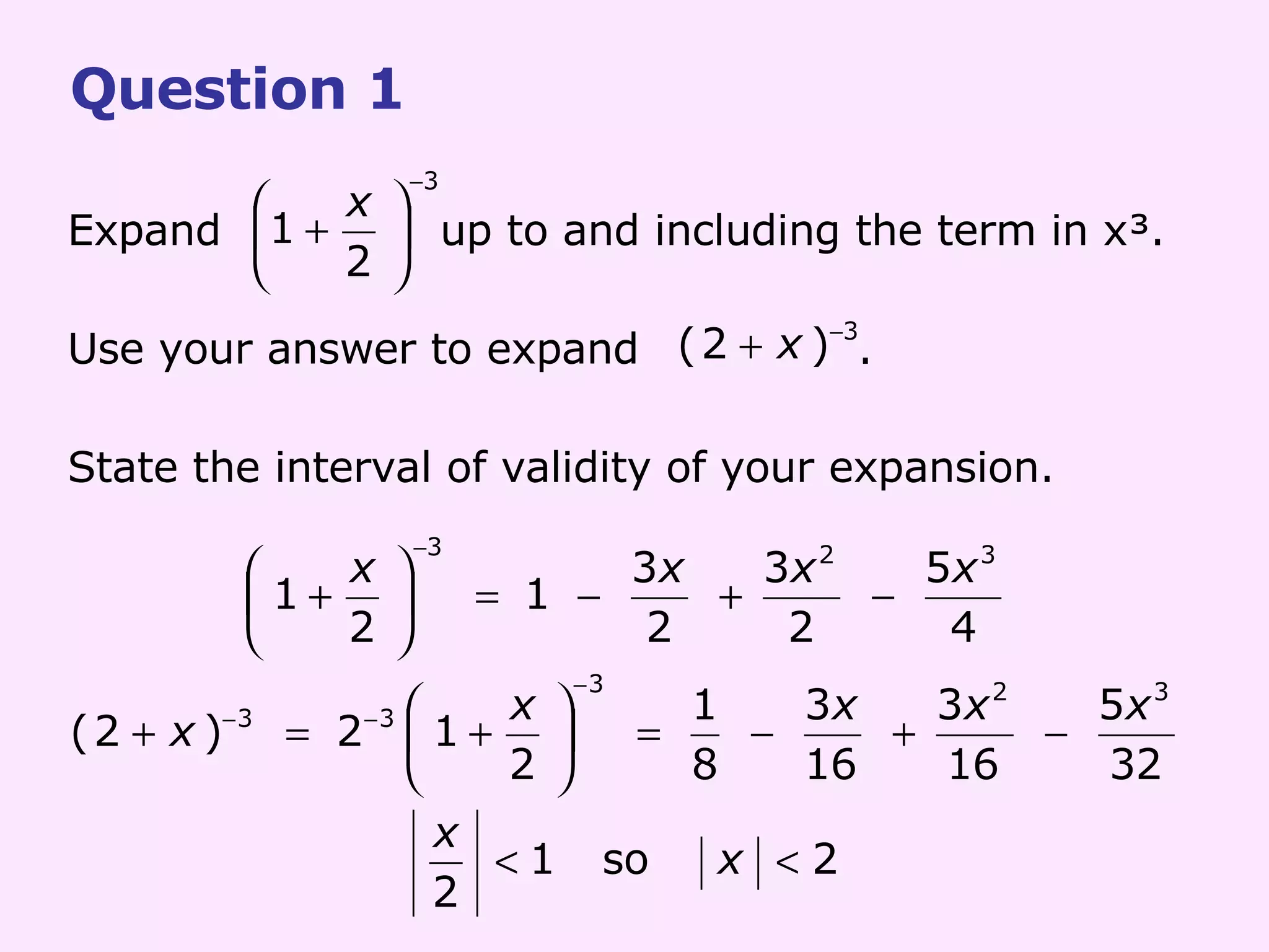 Core 4 Binomial Expansion 2 | PPT