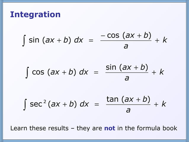 Core 4 Integrating Trigonometric Functions 1 | PPT