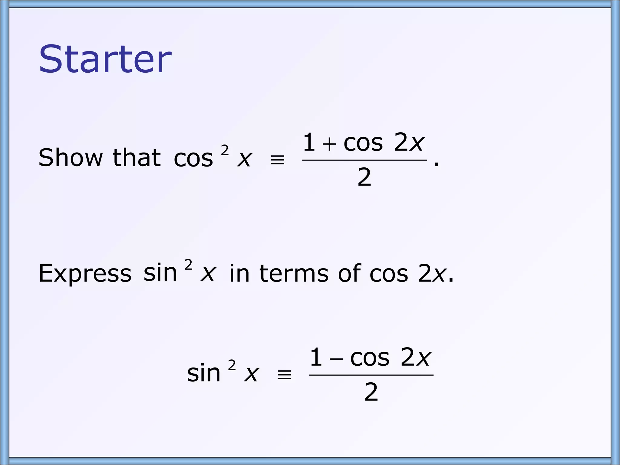 Core 4 Integrating Trigonometric Functions 2 Ppt Physics Science