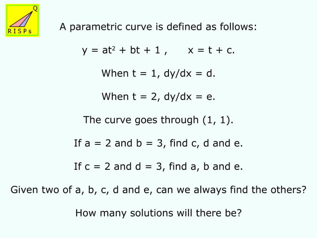 Core 4 Parametric Equations 2 | PPT