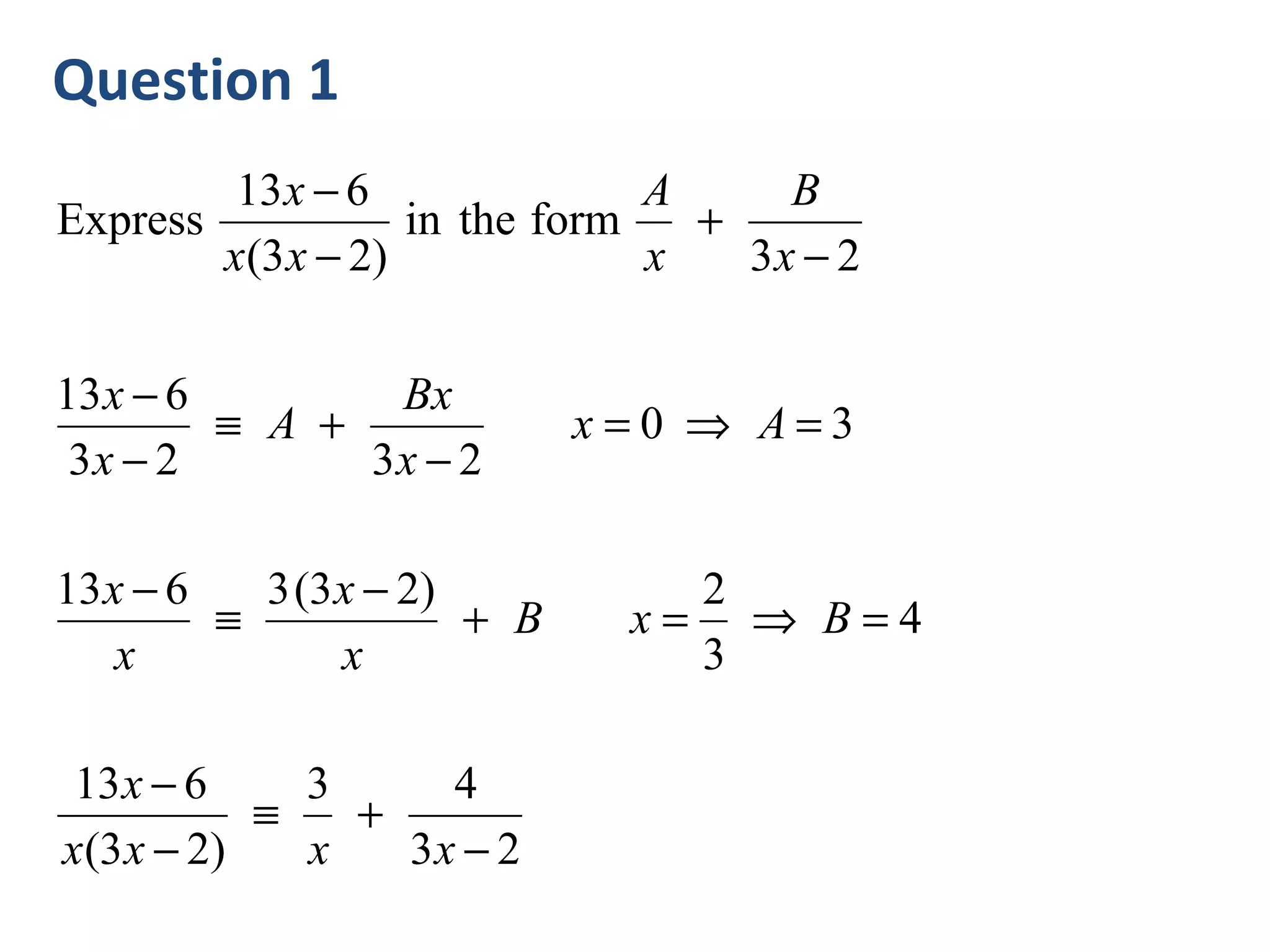 Core 4 Partial Fractions 1 | PPT