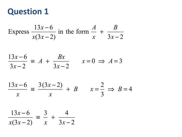 Core 4 Partial Fractions 1 | PPT