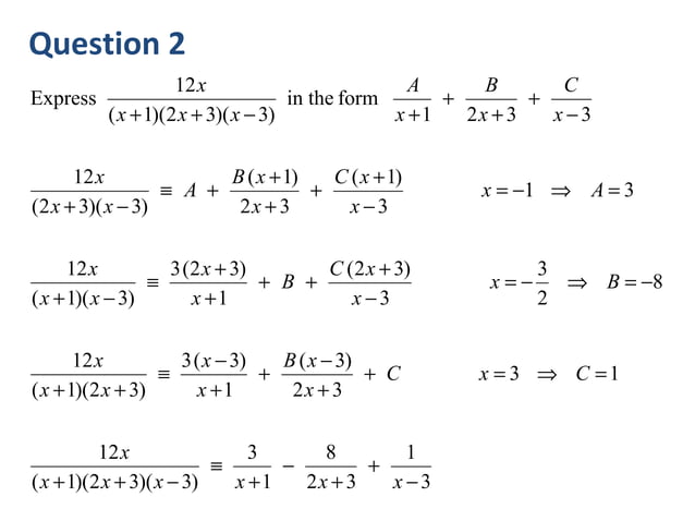 Core 4 Partial Fractions 1 | PPT