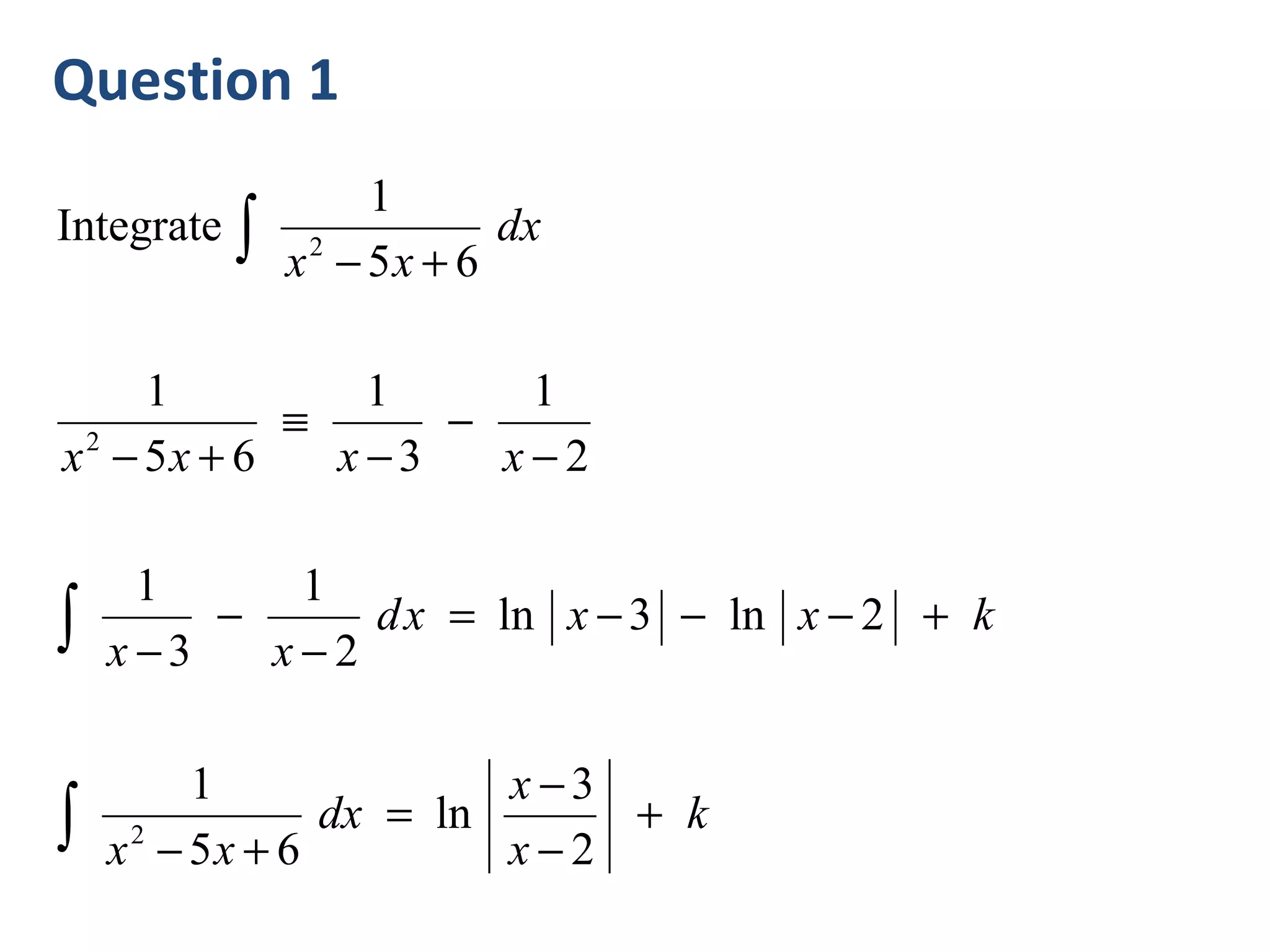 Core 4 Partial Fractions 3 | PPT