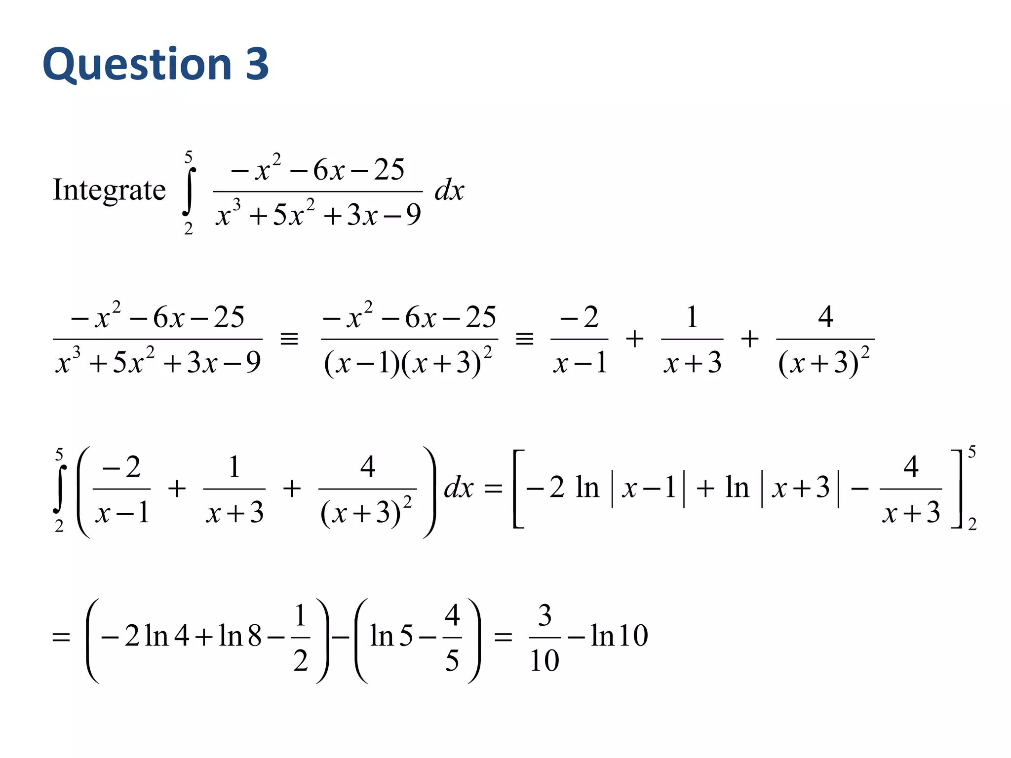 Core 4 Partial Fractions 3 | PPT