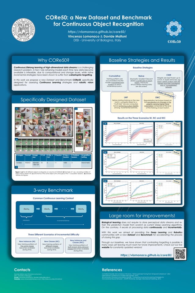 Core50 A New Dataset And Benchmark For Continuous Object Recognition Poster Pdf