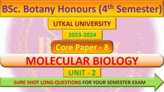Core 8 2nd unit.pptx 4th semester botany | PPT