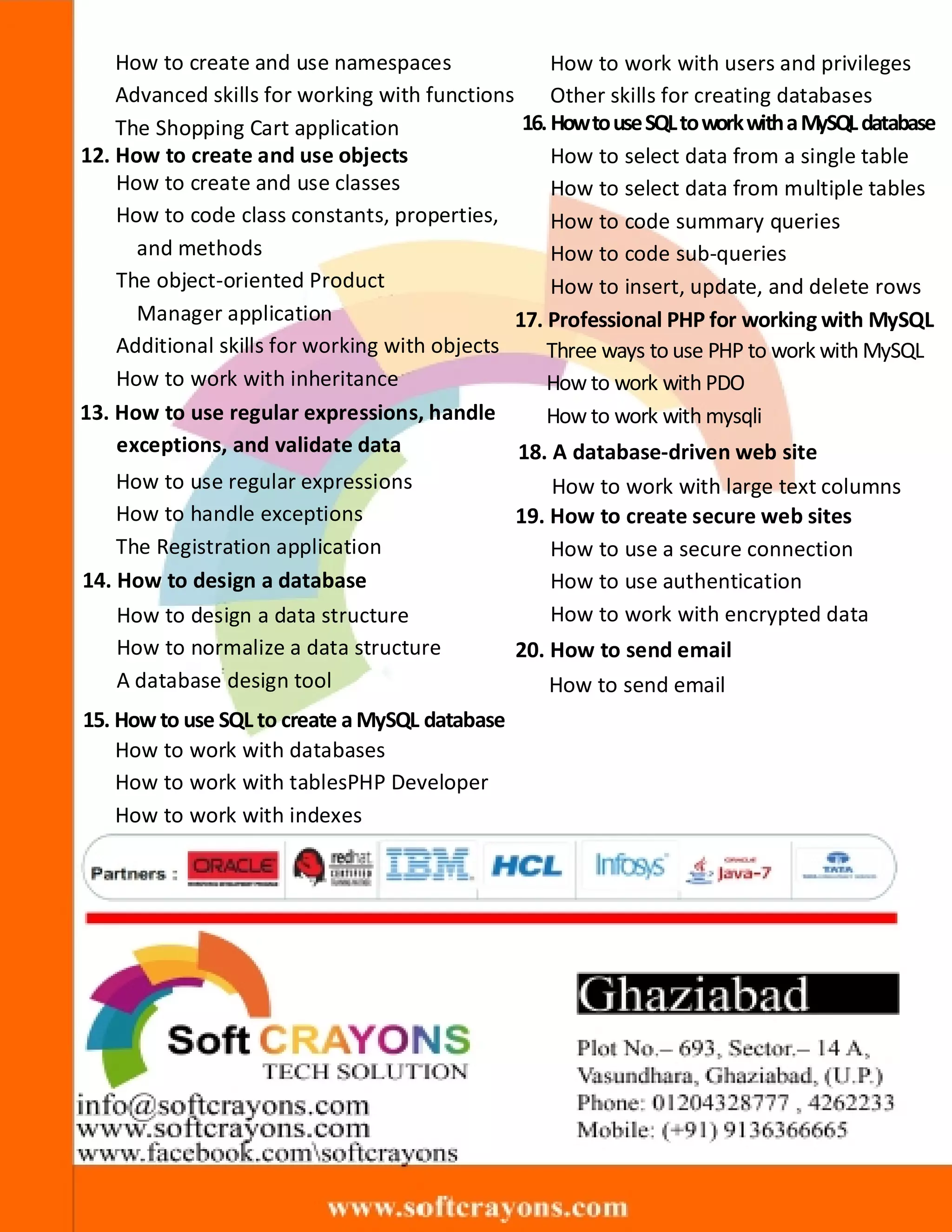 PHP Training Institute, Ghaziabad | PDF