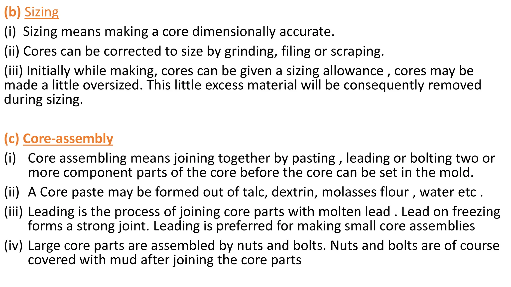 core and core making for foundry tech .pptx