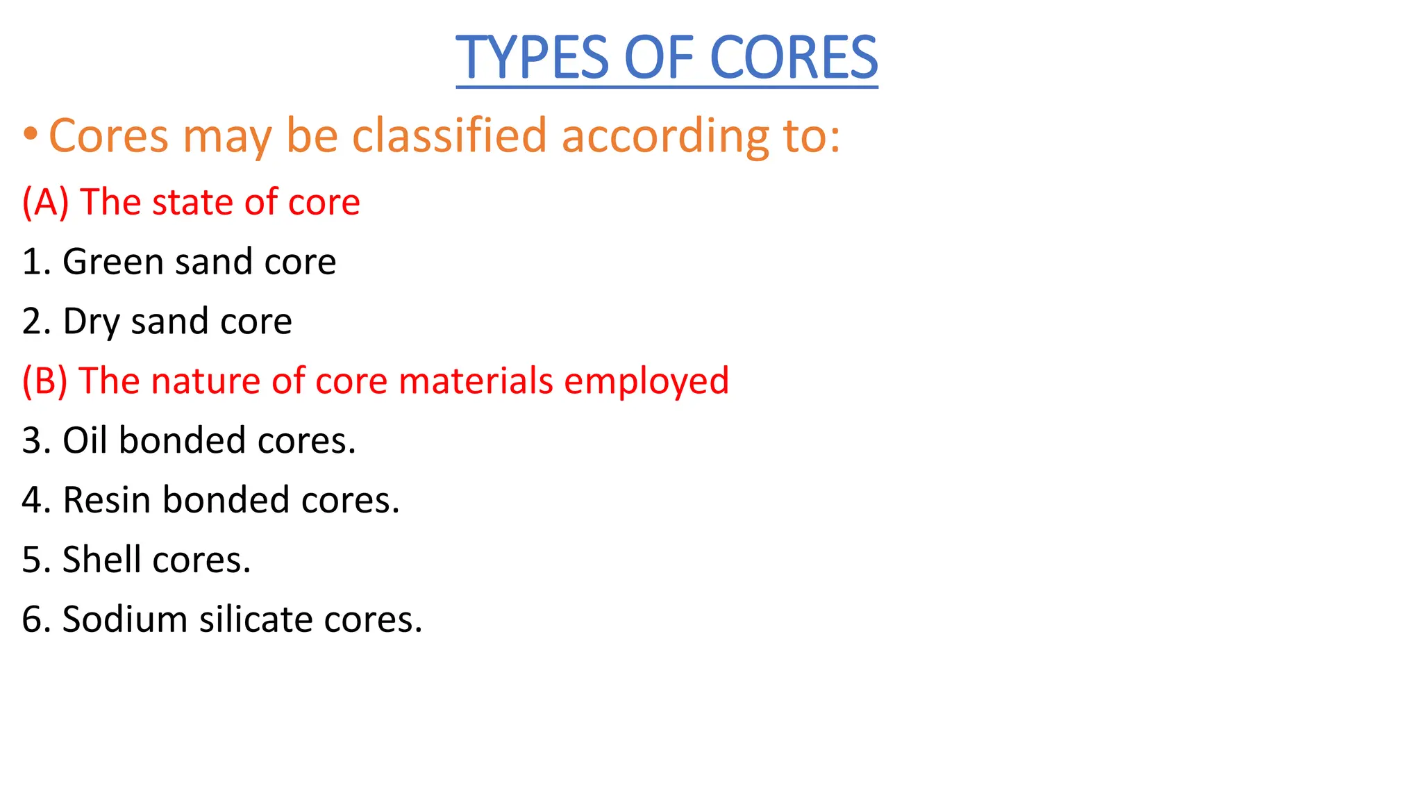 core and core making for foundry tech .pptx