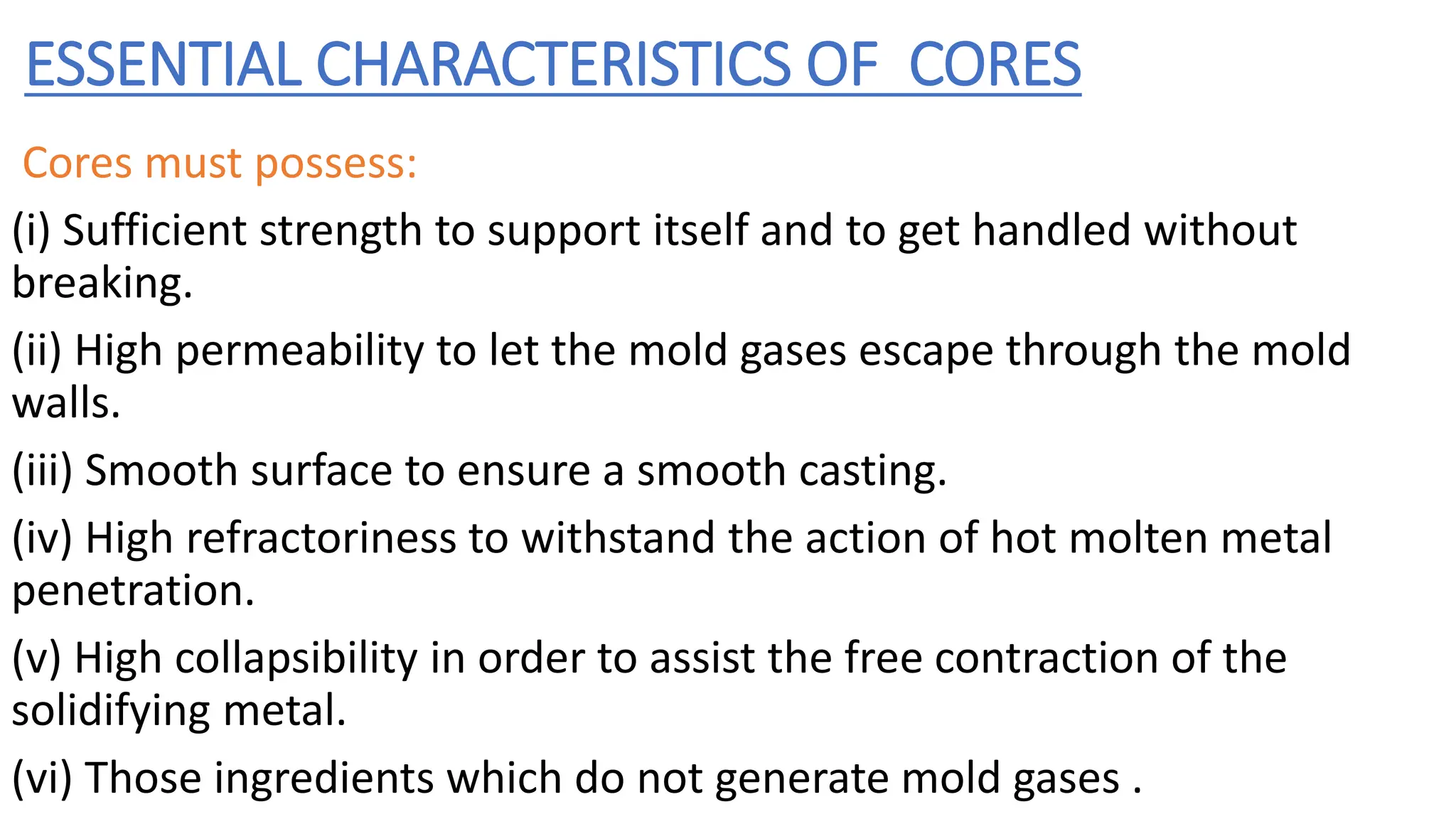 Core And Core Making For Foundry Tech Pptx Desserts And Baking Food And Drink