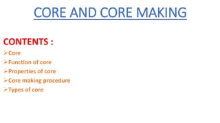 core and core making for foundry tech .pptx