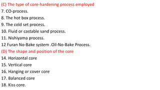 core and core making for foundry tech .pptx