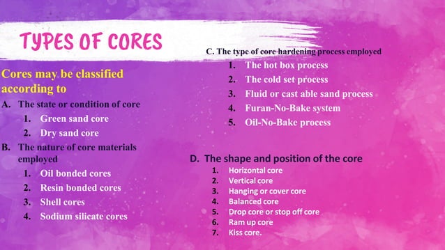 Core and core prints and types of cores by polayya chintada | PPTX ...