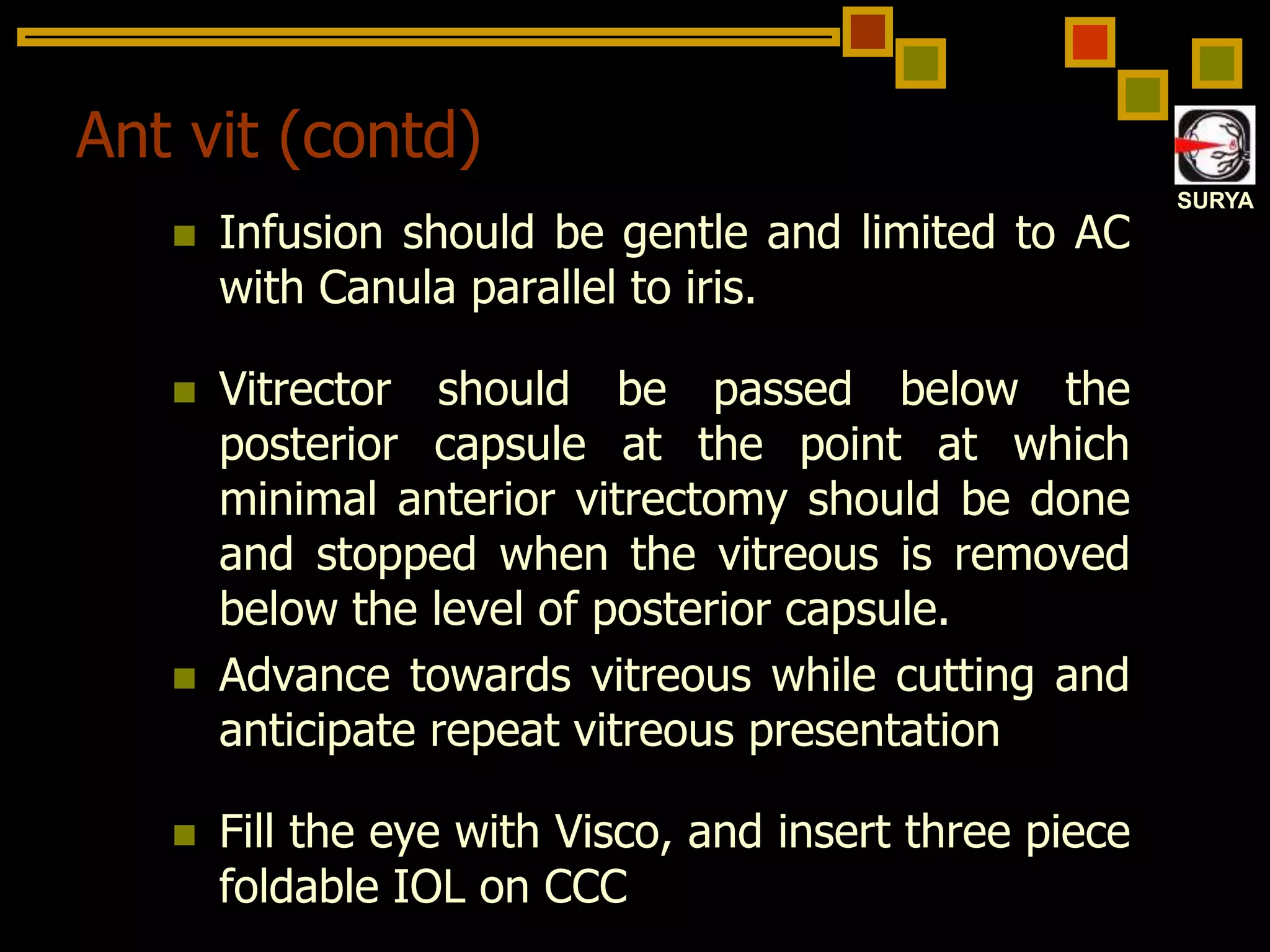 Core anterior vitrectomy DR AJAY DUDANI | PPT | Eye and Vision ...