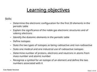 Igcse chemisty on topic of Core Atomic structure.ppt