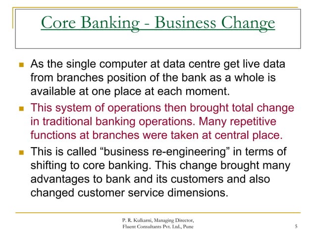 Core banking | PDF