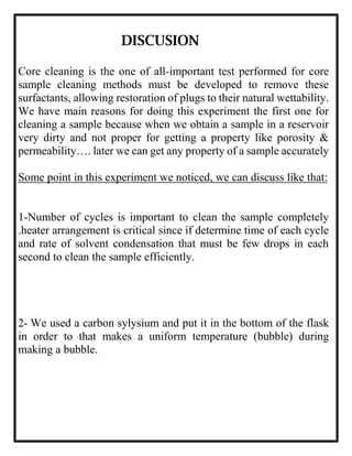 Core cleaning (reservoir engineering) | PDF