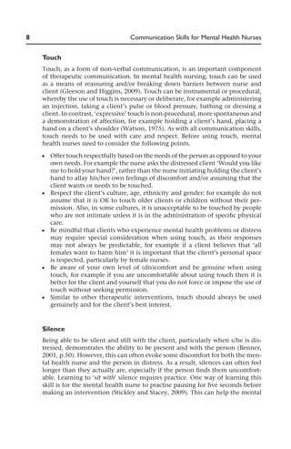 Core communication skills in mental health nursing | PDF