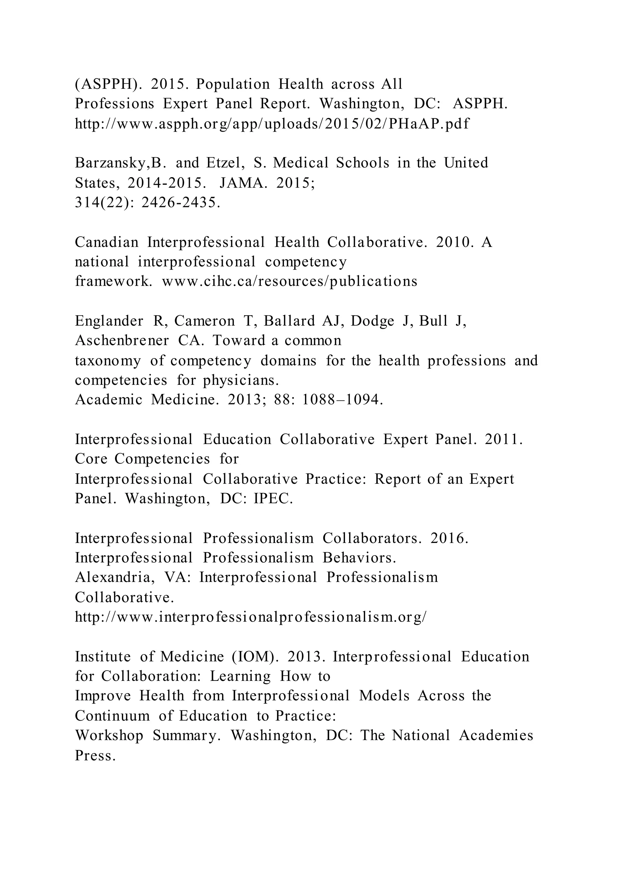Core Competencies for Interprofessional Collaborat | DOCX