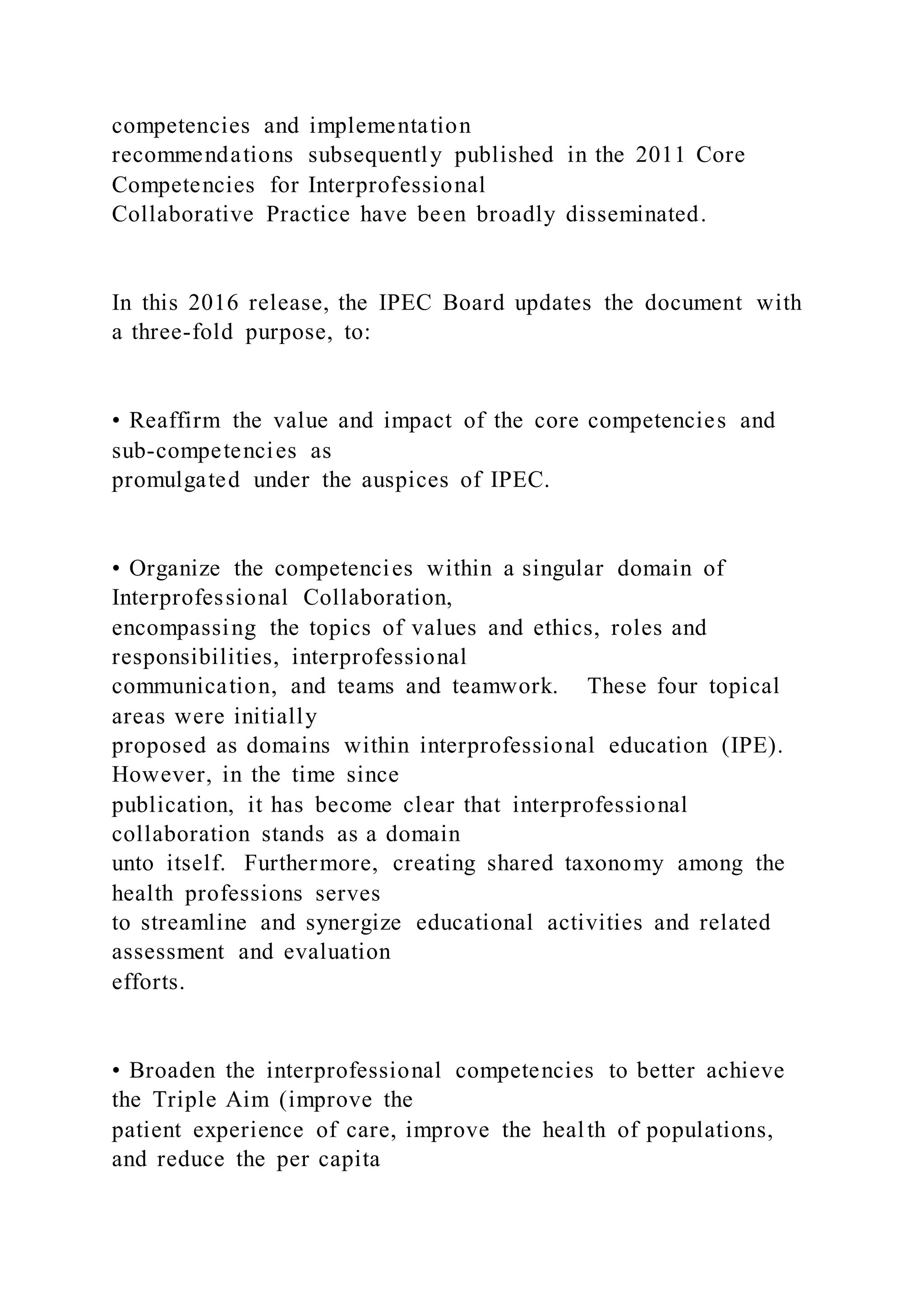 Core Competencies for Interprofessional Collaborat | DOCX