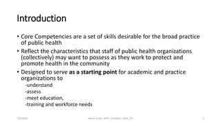 Core competencies for Public Health Professional : Article Review | PDF