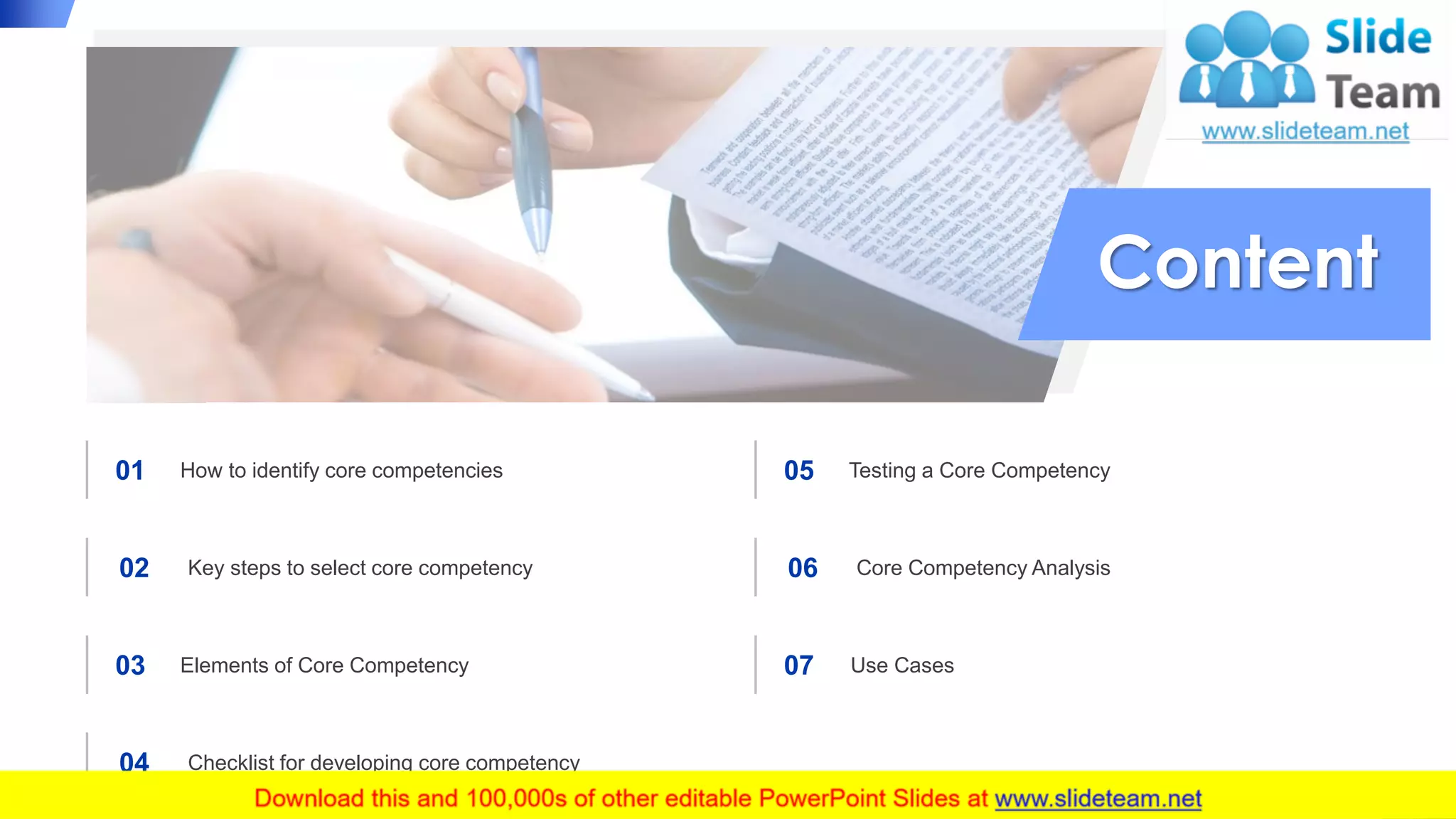 Core competency analysis powerpoint presentation slides | PDF