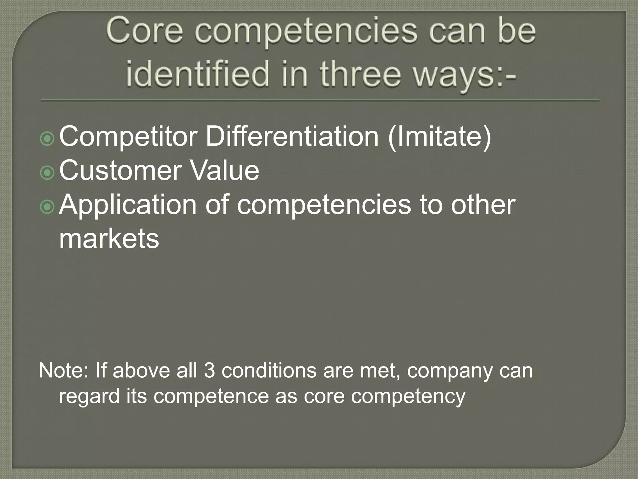Core competency- A topic in Strategic Management | PPTX