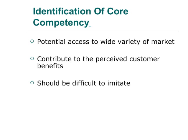 Core Competency & Competitive Advantage | PPT | Business Administration ...