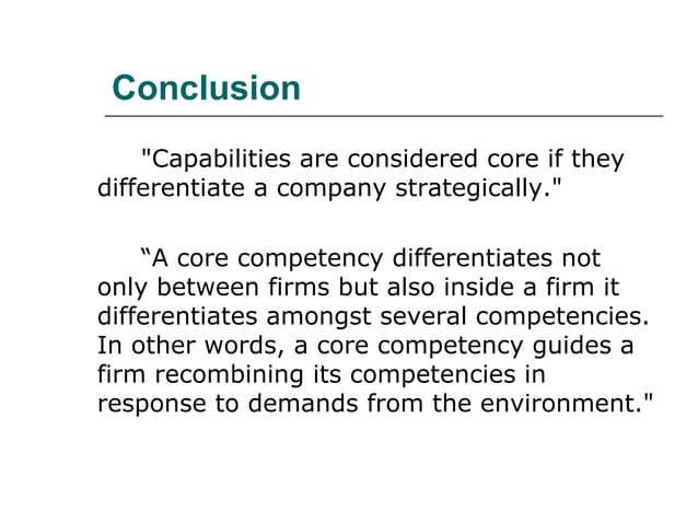 Core Competency & Competitive Advantage | PPT | Business Administration ...