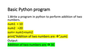 Core Concept_Python.pptx | Programming Languages | Computing