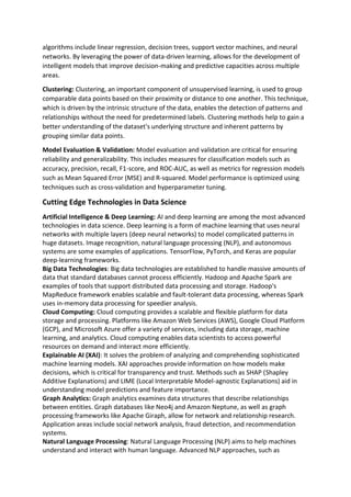 Core Concepts and Cutting Edge Technologies in Data Science | PDF