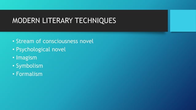 Core concepts of modernism | PPT