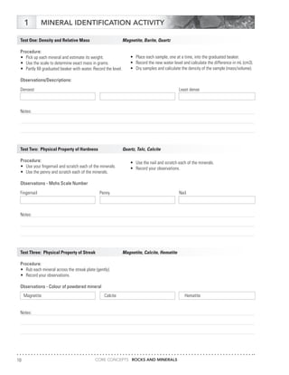 Core Concepts Rocks & Minerals | PDF