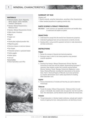 Core Concepts Rocks & Minerals | PDF