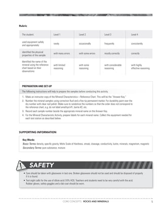 Core Concepts Rocks & Minerals | PDF