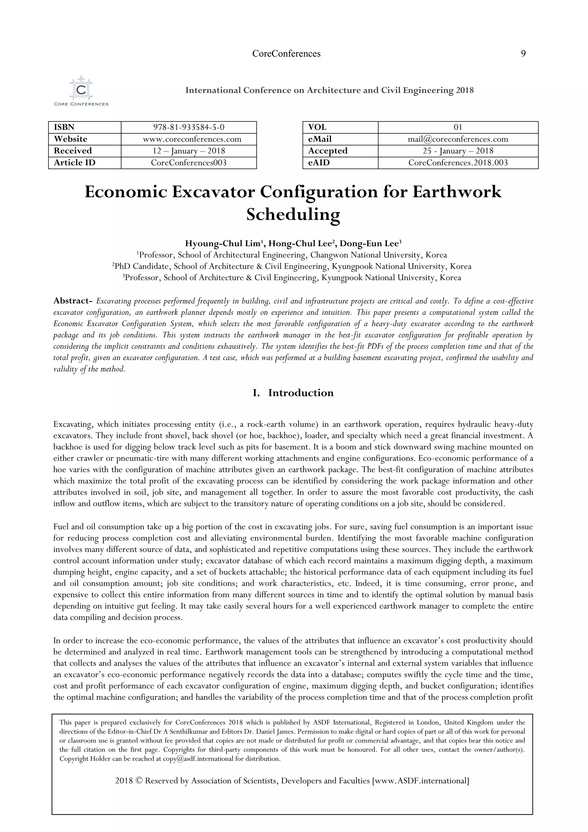 Economic Excavator Configuration for Earthwork Scheduling | PDF