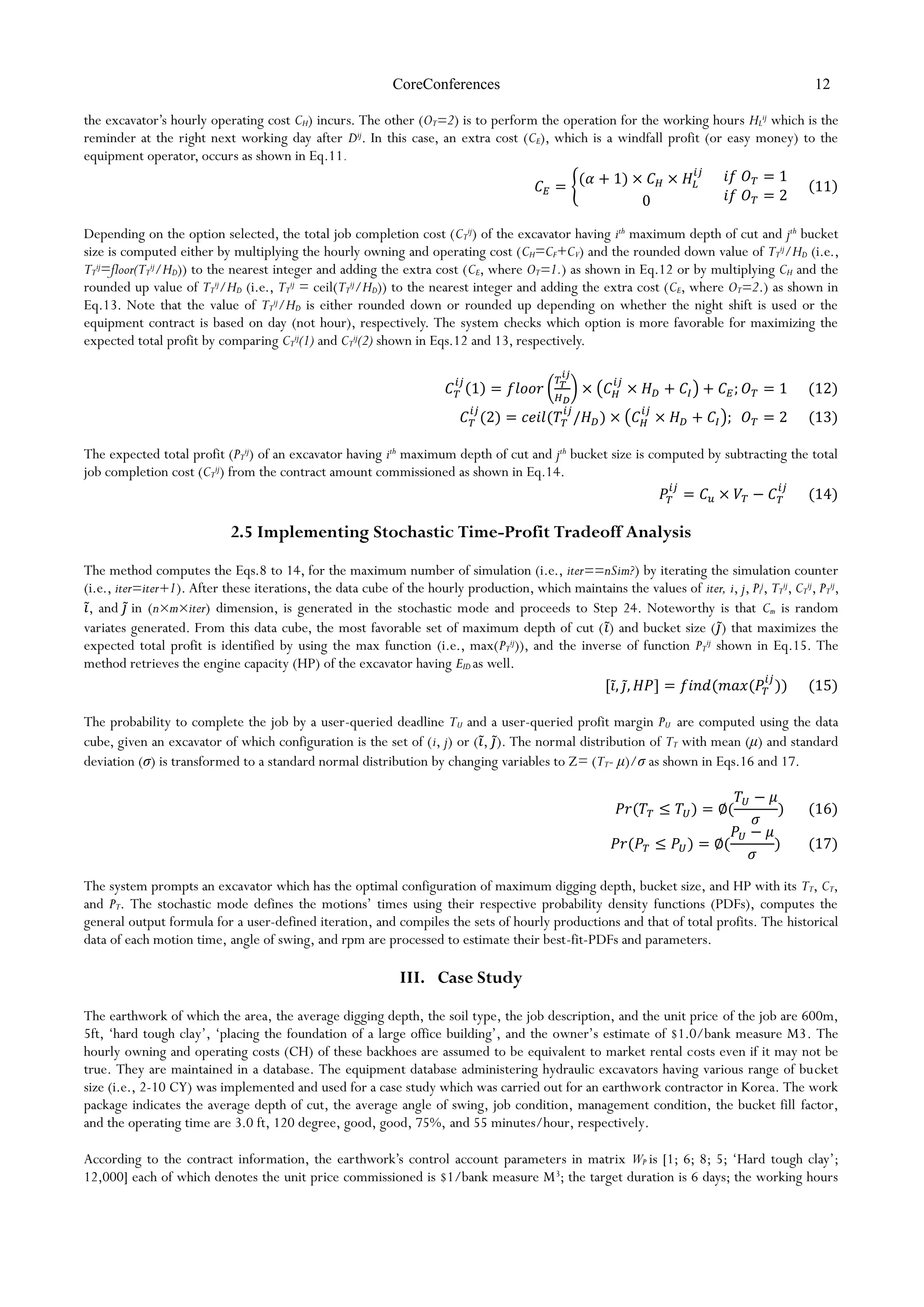 Economic Excavator Configuration for Earthwork Scheduling | PDF