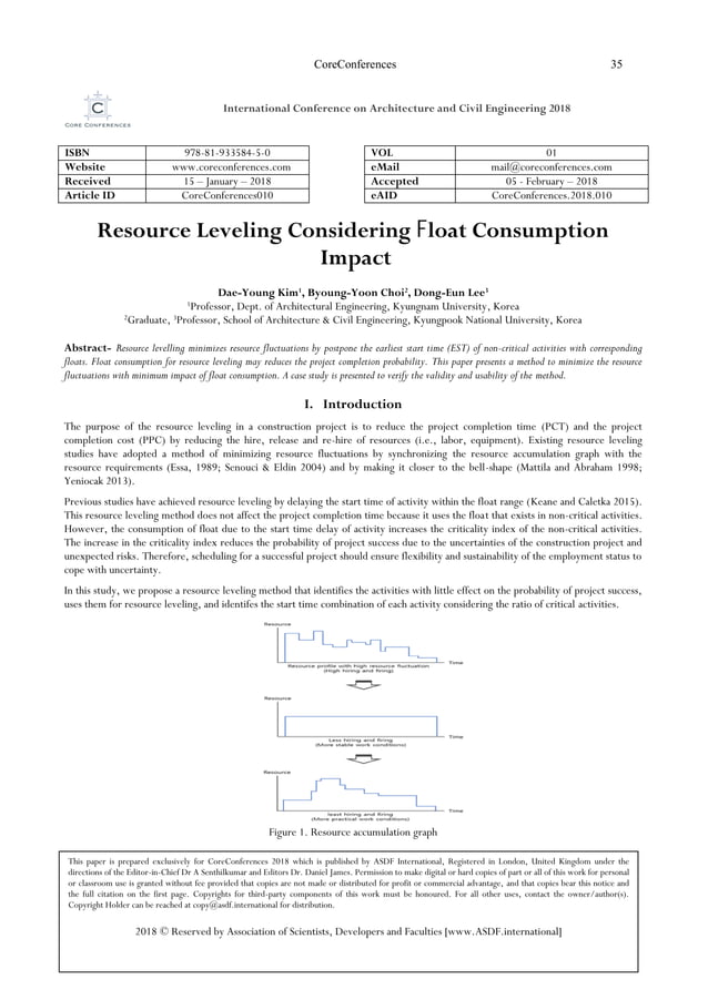 Resource Leveling Considering Float Consumption Impact | PDF