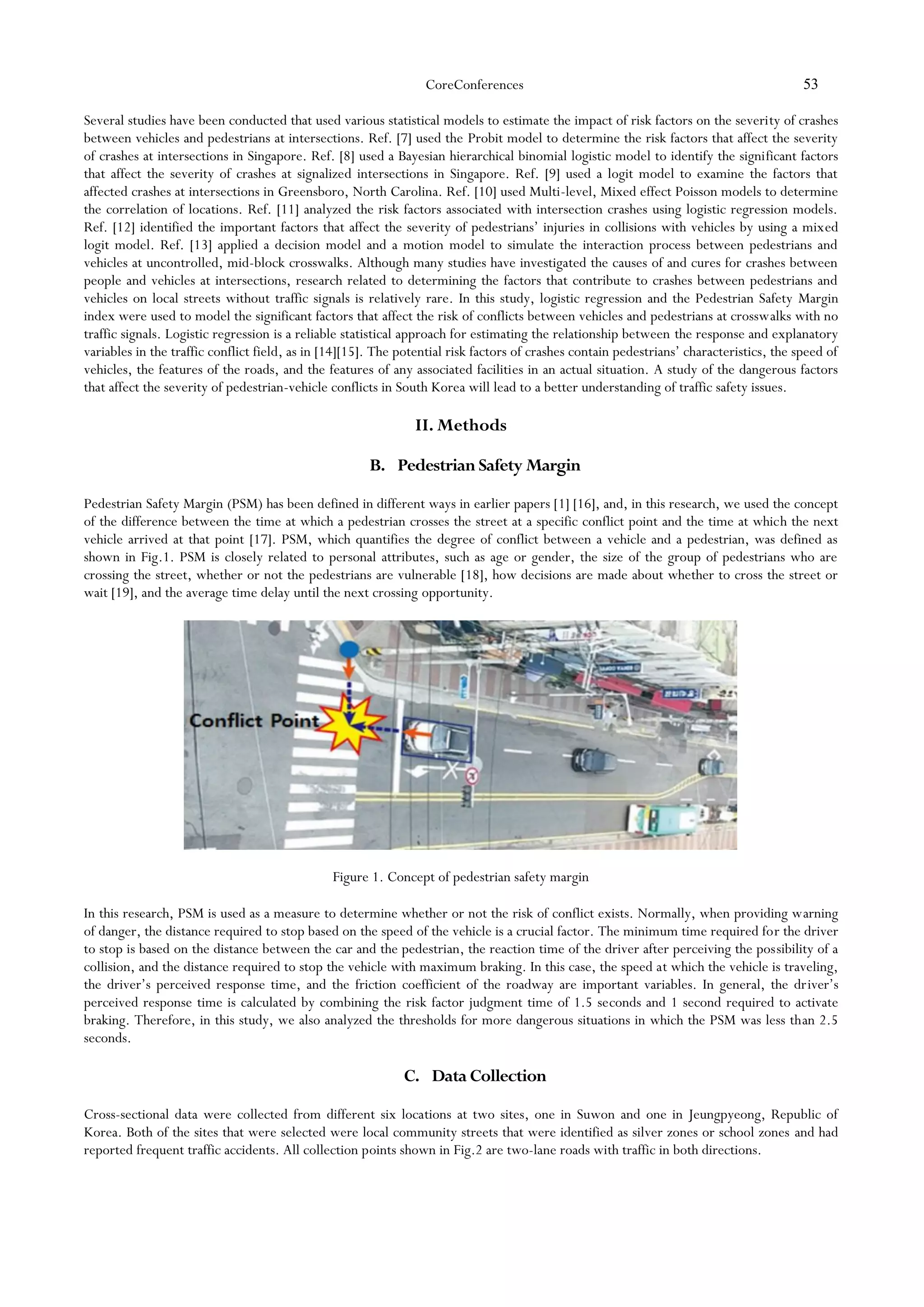 Pedestrian Conflict Risk Model at Unsignalized Locations on a Community ...