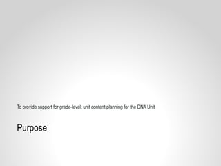 Core Content Coaching Grade 7 DNA 14-15 | PPT