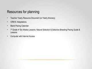 Core Content Coaching Grade 7 Natural Selection & Selective Breeding 14 ...