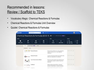 Core Content Coaching Grade 8 Chemical Reactions 14-15 | PPT