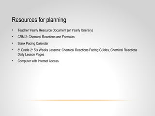 Core Content Coaching Grade 8 Chemical Reactions 14-15 | PPT
