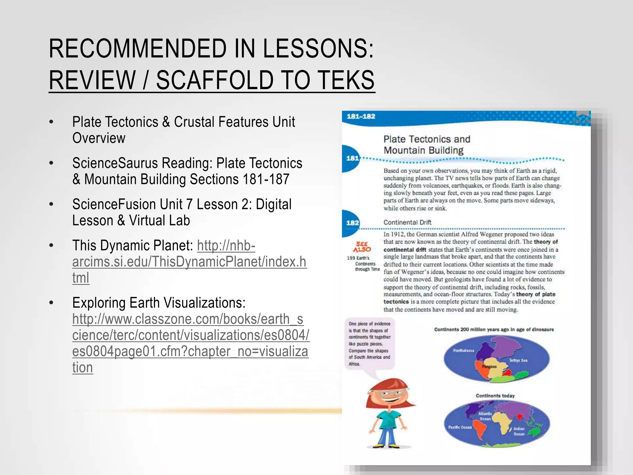 Core Content Coaching Grade 8 Plate Tectonics and Crustal Features 14 ...